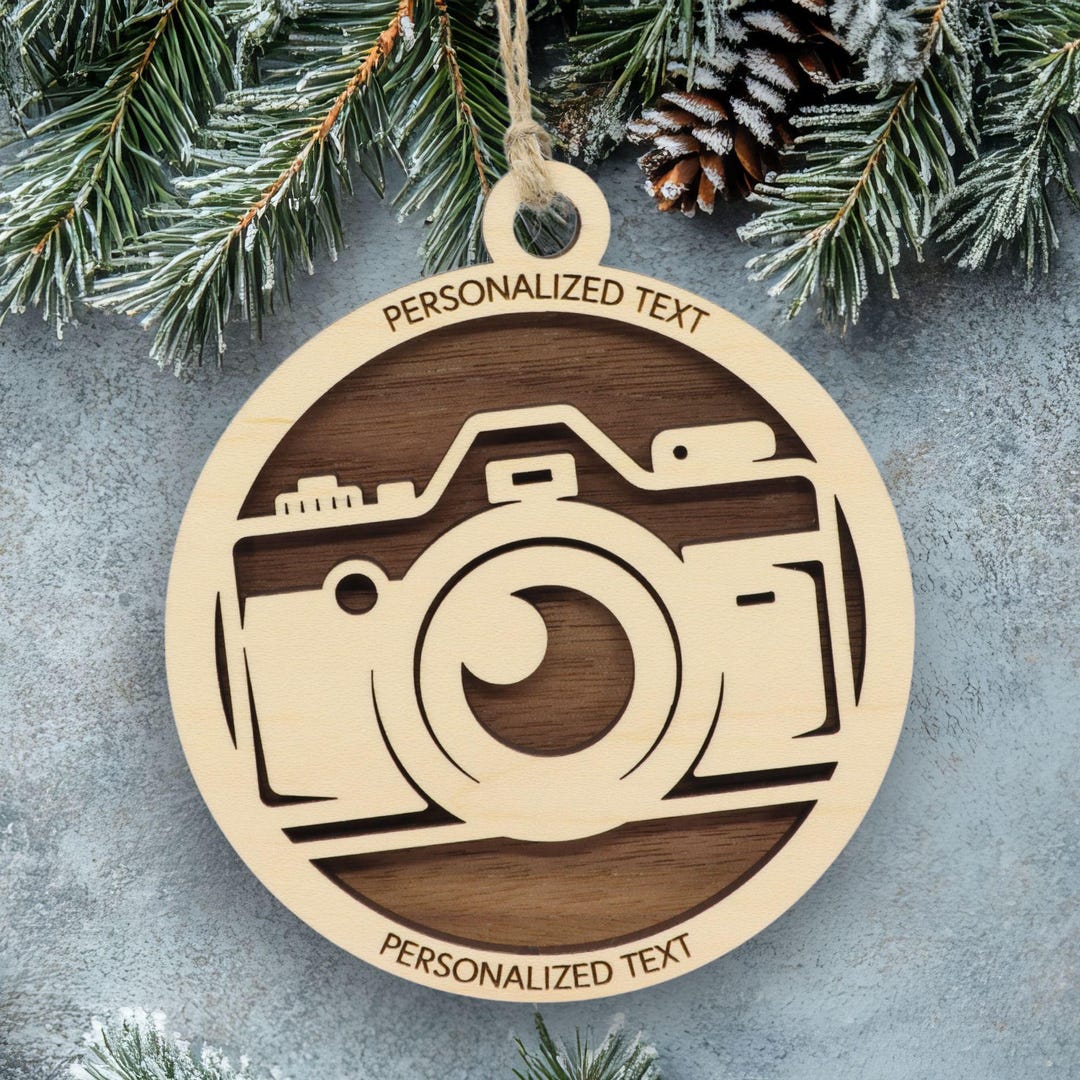 Photographer Ornament – Camera Design – Personalized Photography Gift ...