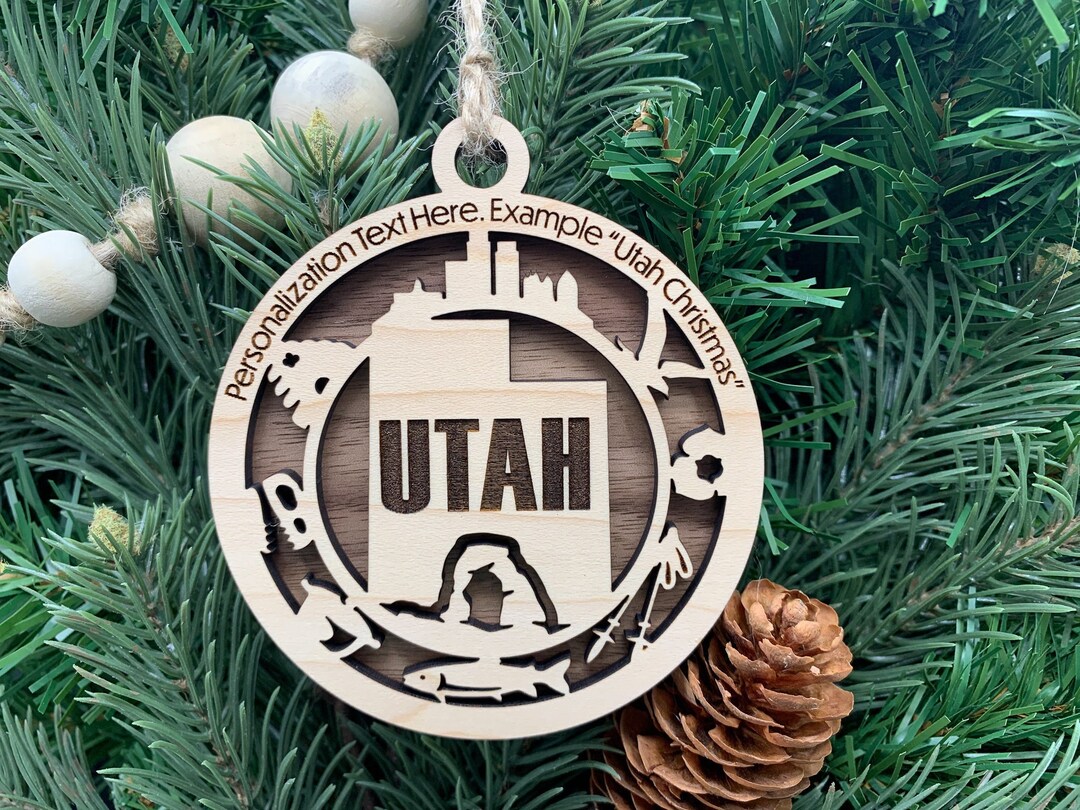 Utah Ornament With Personalization, Choose Any State, Customizable ...