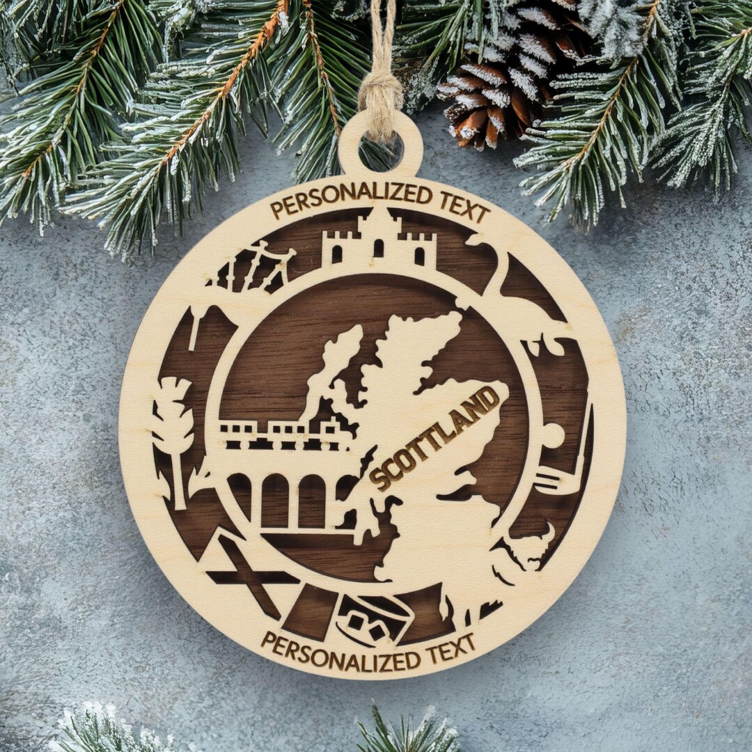 Custom Scotland Ornament – Castle, Train & Highland Design ...