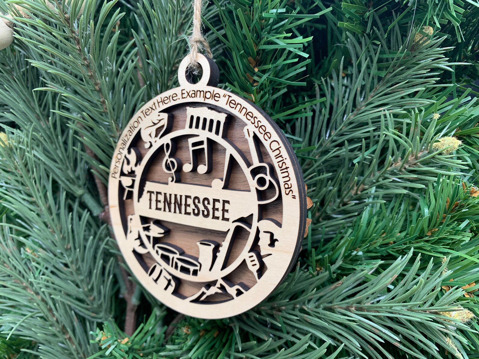 Tennessee Ornament With Personalization, Choose Any State, Customizable ...