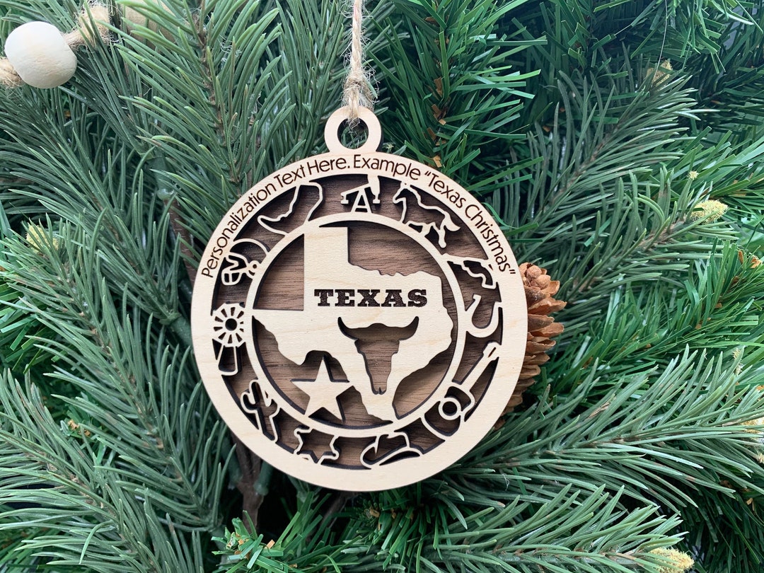 Texas Ornament With Personalization, Choose Any State, Customizable ...