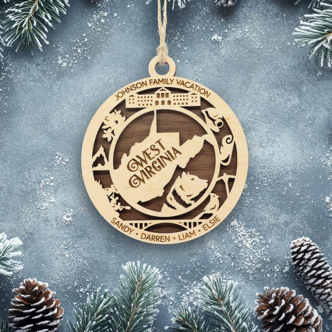 West Virginia Ornament With Personalization, Choose Any State ...