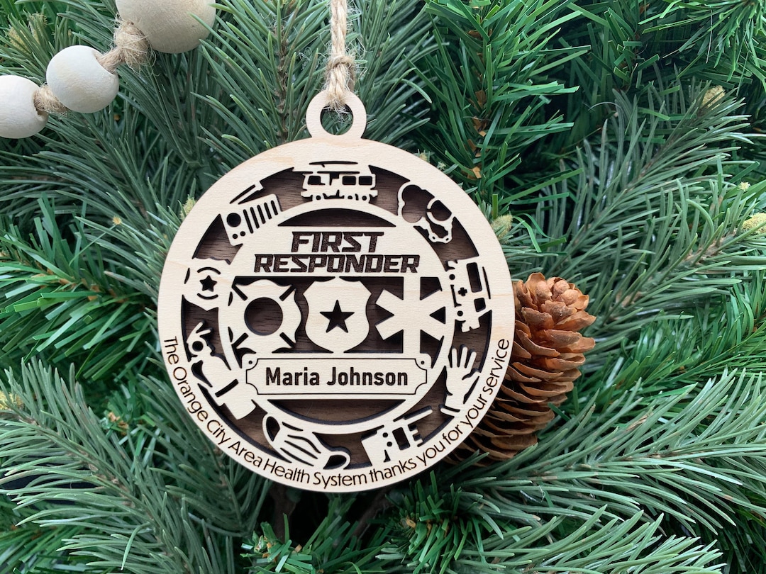 Personalized First Responder Ornament, First Responder Appreciation ...