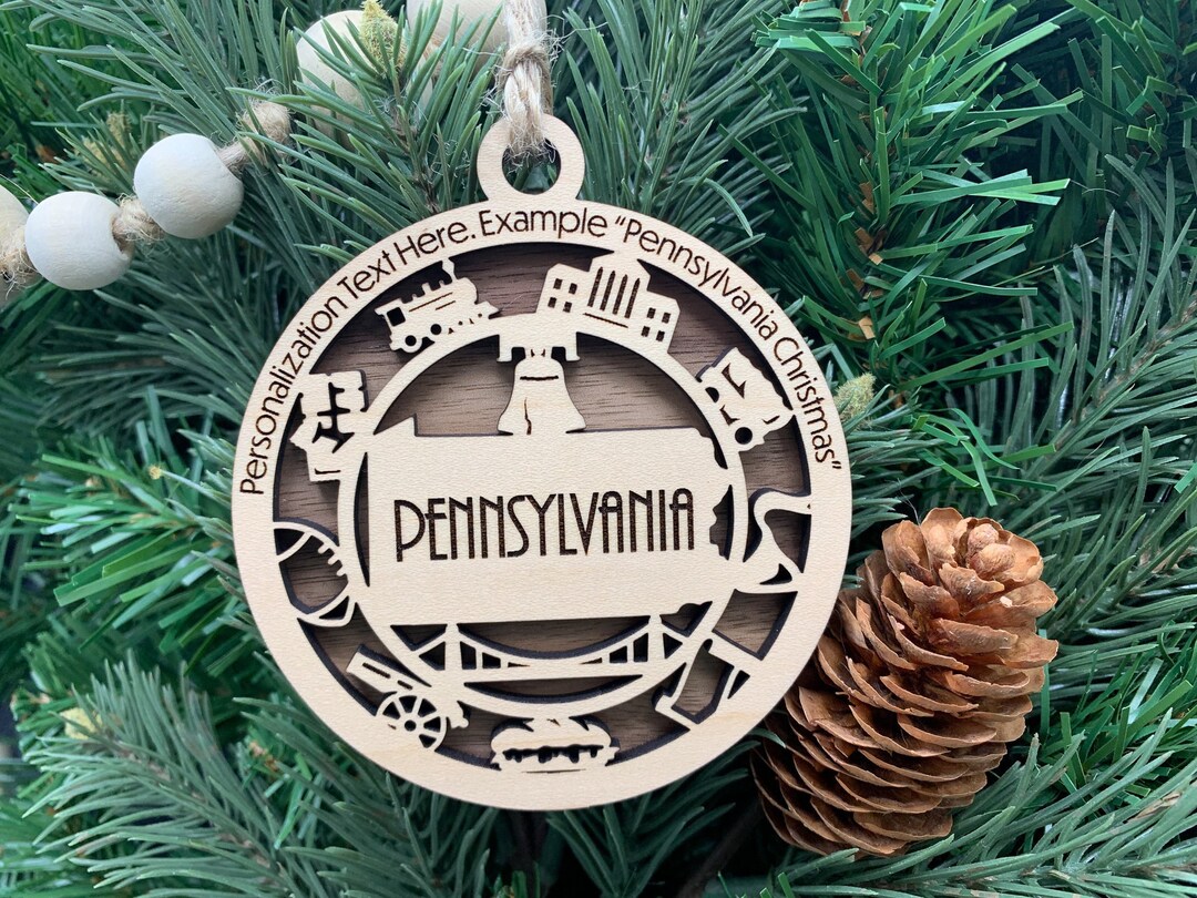 Pennsylvania Ornament With Personalization, Choose Any State ...