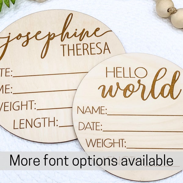 Round Wood Welcome Sign - Etsy
