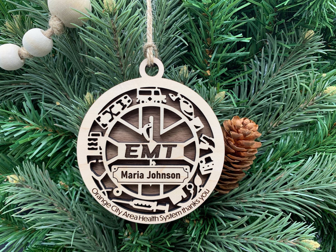 Personalized EMT Ornament, EMT Appreciation Gift, Healthcare Worker ...