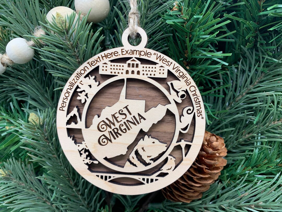 West Virginia Ornament With Personalization, Choose Any State ...