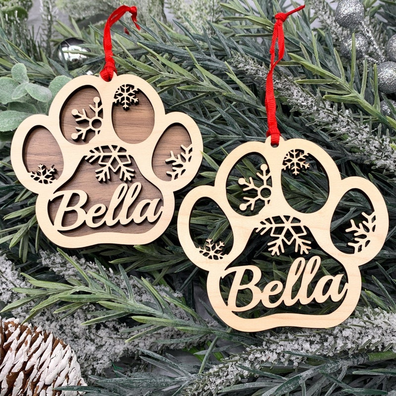 Paw Print Ornament - Etsy