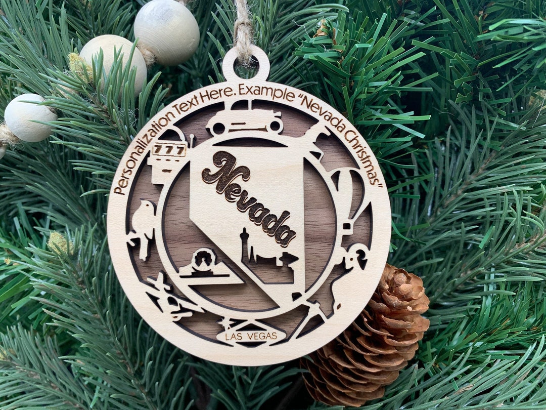 Nevada Ornament With Personalization, Choose Any State, Customizable ...