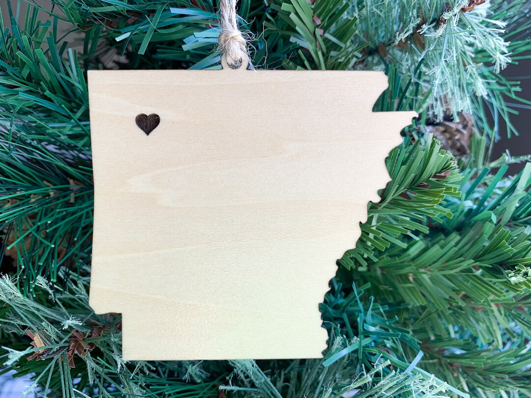 Arkansas Ornament With Heart Marker, Customizable Christmas Ornament ...