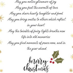 Glimmers of Joy Sentimental Poem Christmas Card - Etsy