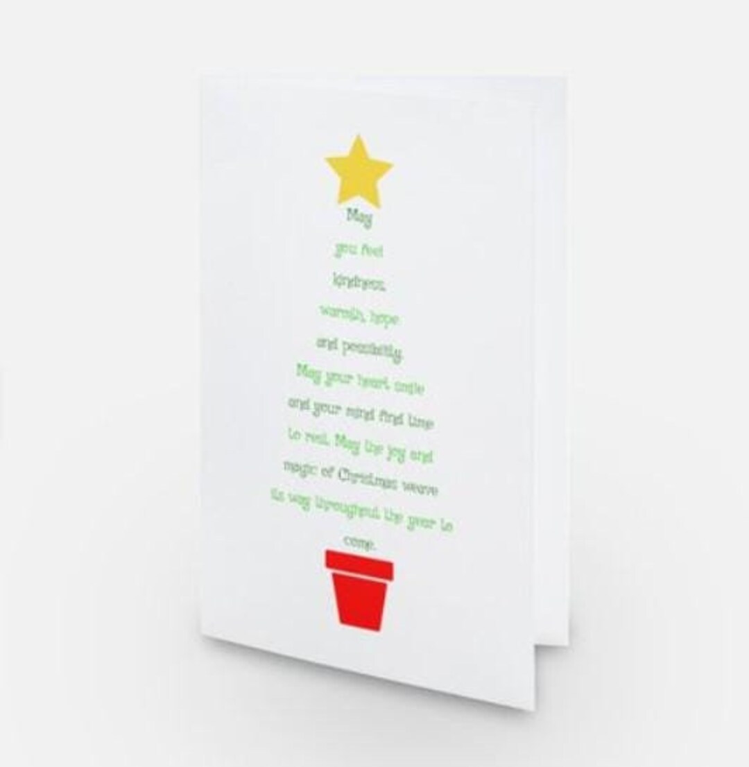 Heartfelt Christmas Poem in Shape of Christmas Tree. - Etsy
