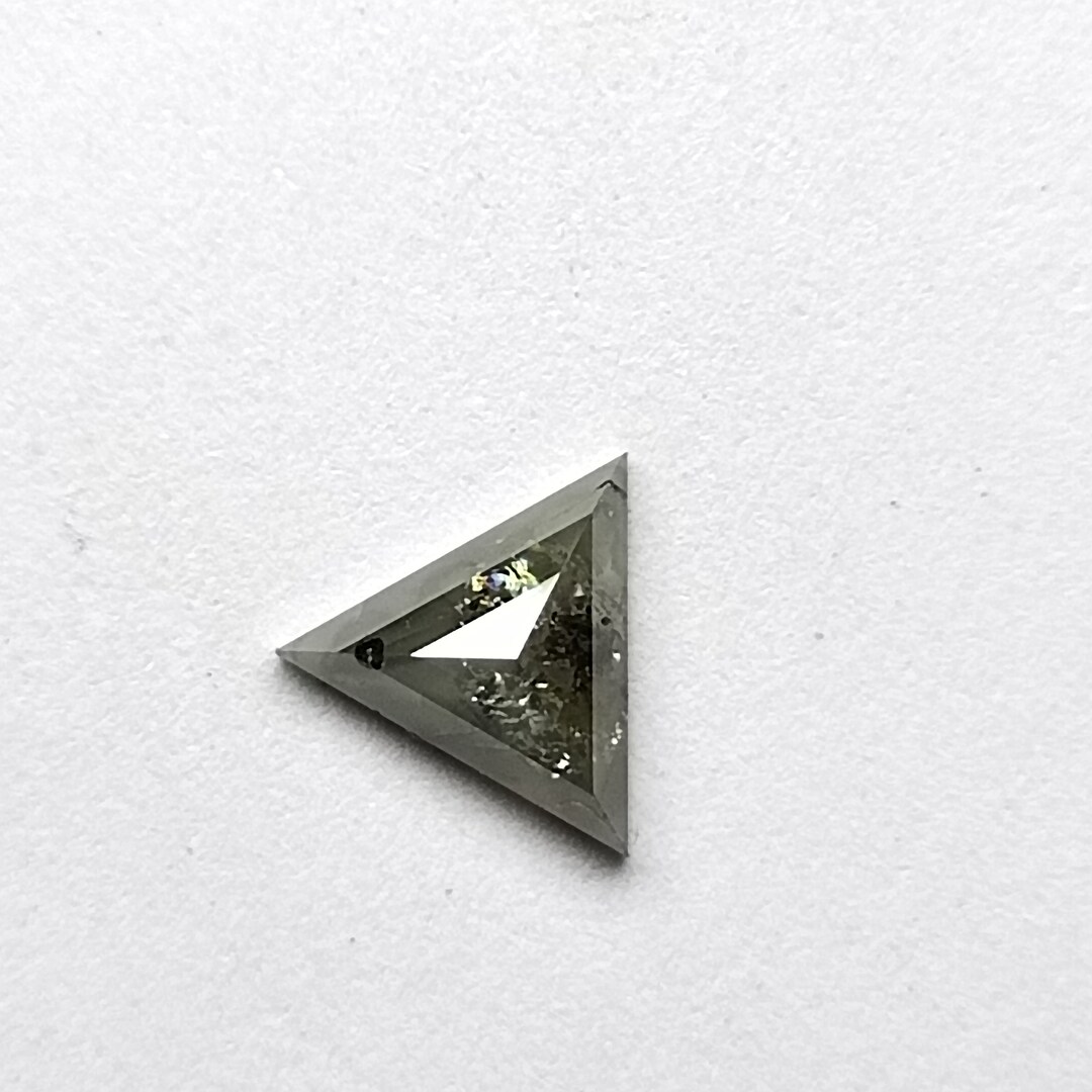 0.55ct Triangle Salt and Pepper Diamond: Natural Loose Stone (6x6mm) - Etsy