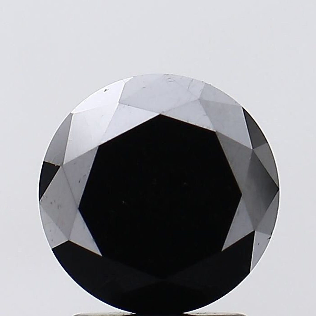 2.61ct Round Black Diamond: Polished Loose Gemstone (8mm) - Etsy Canada