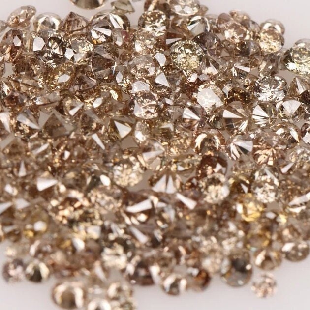 Round Champagne Brown Diamond: Natural Loose Melee (1mm-4mm) - Etsy