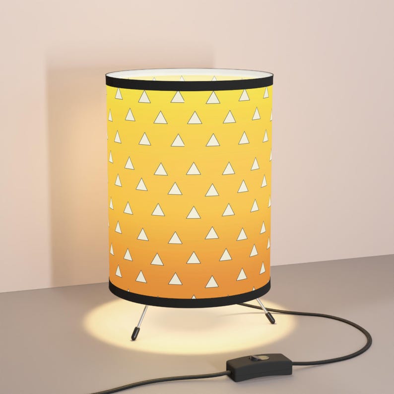 Demon Slayer Zenitsu Agatsuma High-res Printed Tripod Lamp - Home Decor ...