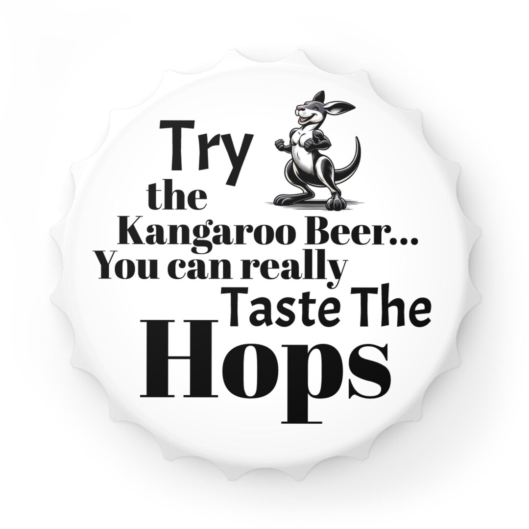 Kangaroo Beer Pun Magnetic Bottle Opener - Etsy