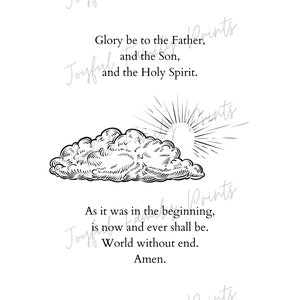 Rosary Prayers Collection Wall Art Printable | Our Father | Hail Mary ...
