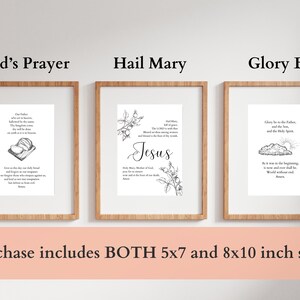 Rosary Prayers Collection Wall Art Printable | Our Father | Hail Mary ...