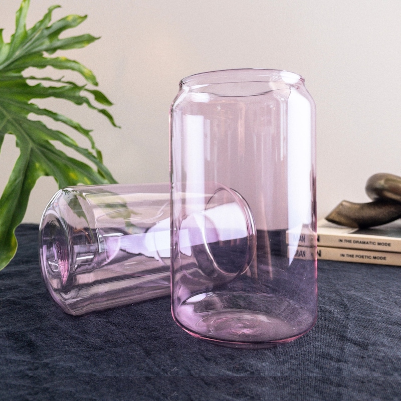 Pink Glass Cups - Etsy