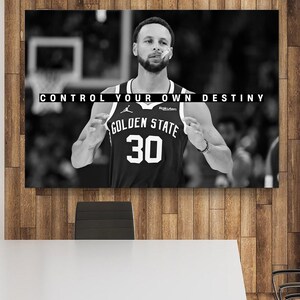 Stephen Curry Poster Inspirational Wall Art Success Mindset Quote ...
