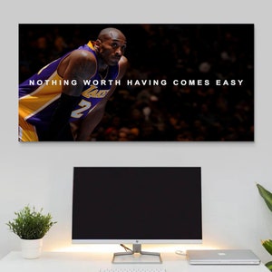Kobe Bryant Poster Motivational Wall Art for Office Decor Landscape ...