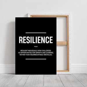 Resilience Poster Inspirational Quotes Canvas Minimalist Definition ...