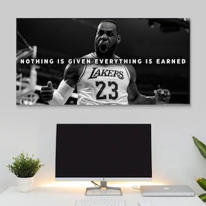 Lebron James Poster Motivational Wall Art for Office Decor Basketball ...