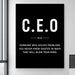CEO Wall Art for Office Decor Entrepreneurial Canvas Gifts for ...
