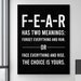 Fear Definition Poster Motivational Wall Art for Office Decor Success ...