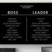 The Difference Between Boss Leader Wall Art Office Decor Motivational ...