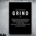 Motivational Grind Poster Inspiring Entrepreneur Office Wall Art for ...