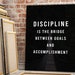 Discipline Wall Art for Office Decor Inspirational Quotes Prints Gifts ...