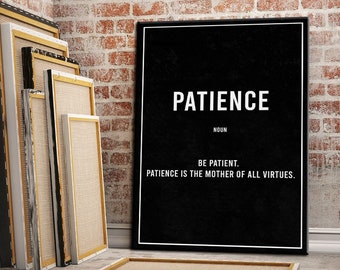 Patience Noun Print - Etsy