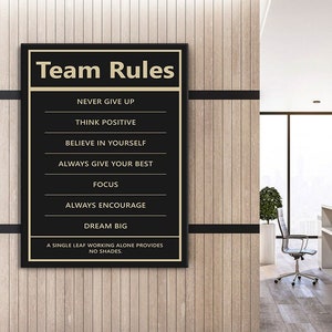 Motivational Team Work Wall Art for Office Decor Inspirational Teamwork ...