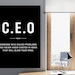 CEO Wall Art for Office Decor Entrepreneurial Canvas Gifts for ...