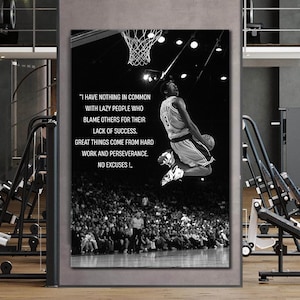 Kobe Bryant Poster Motivational Quote Wall Art for Office Decor ...