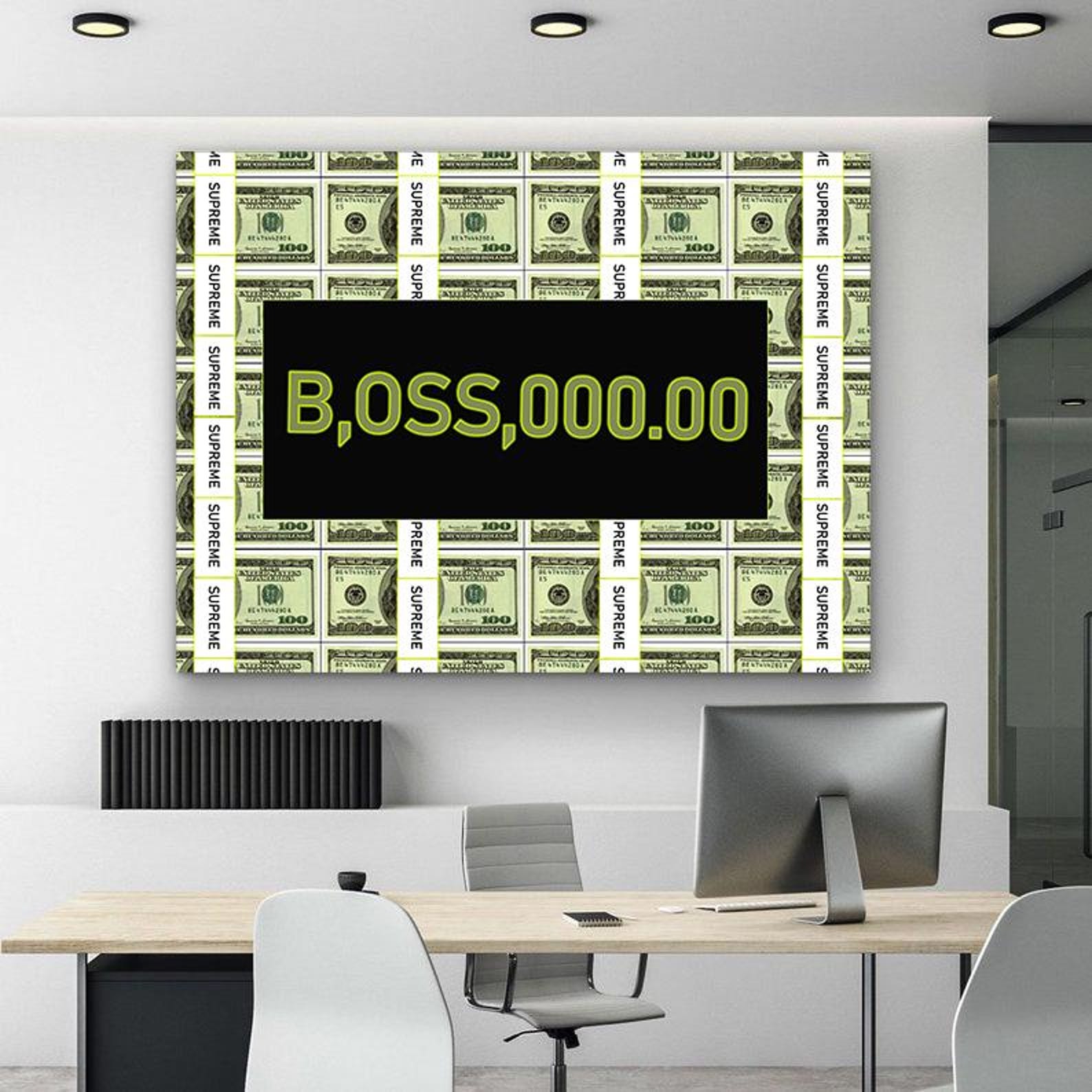 Boss Wall Art Money Motivational Canvas Prints for Office Decor ...