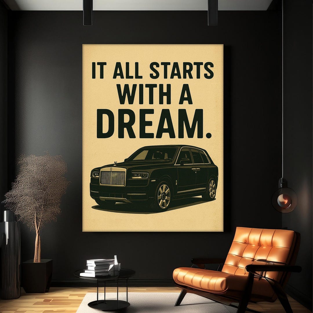 Inspirational Rolls Royce Wall Art for Office Decor It All Starts With ...