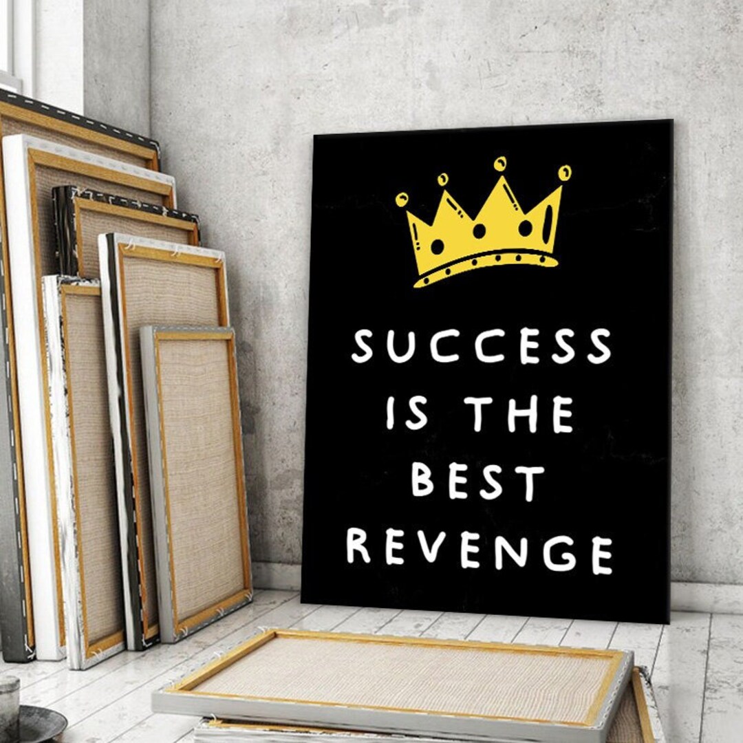 Success Quote Wall Art Motivational Canvas for Office Decor - Etsy