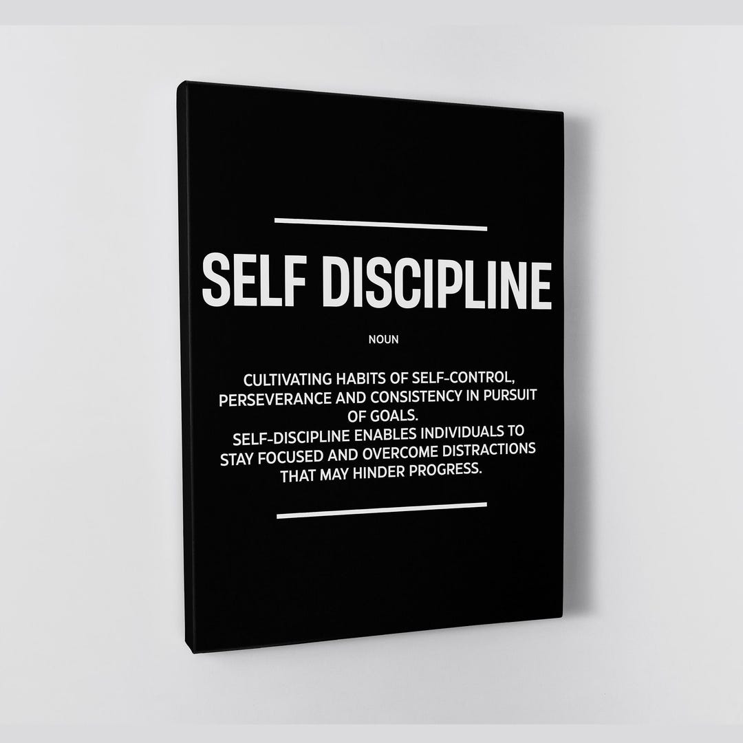 Self Discipline Poster Inspirational Office Prints Discipline ...