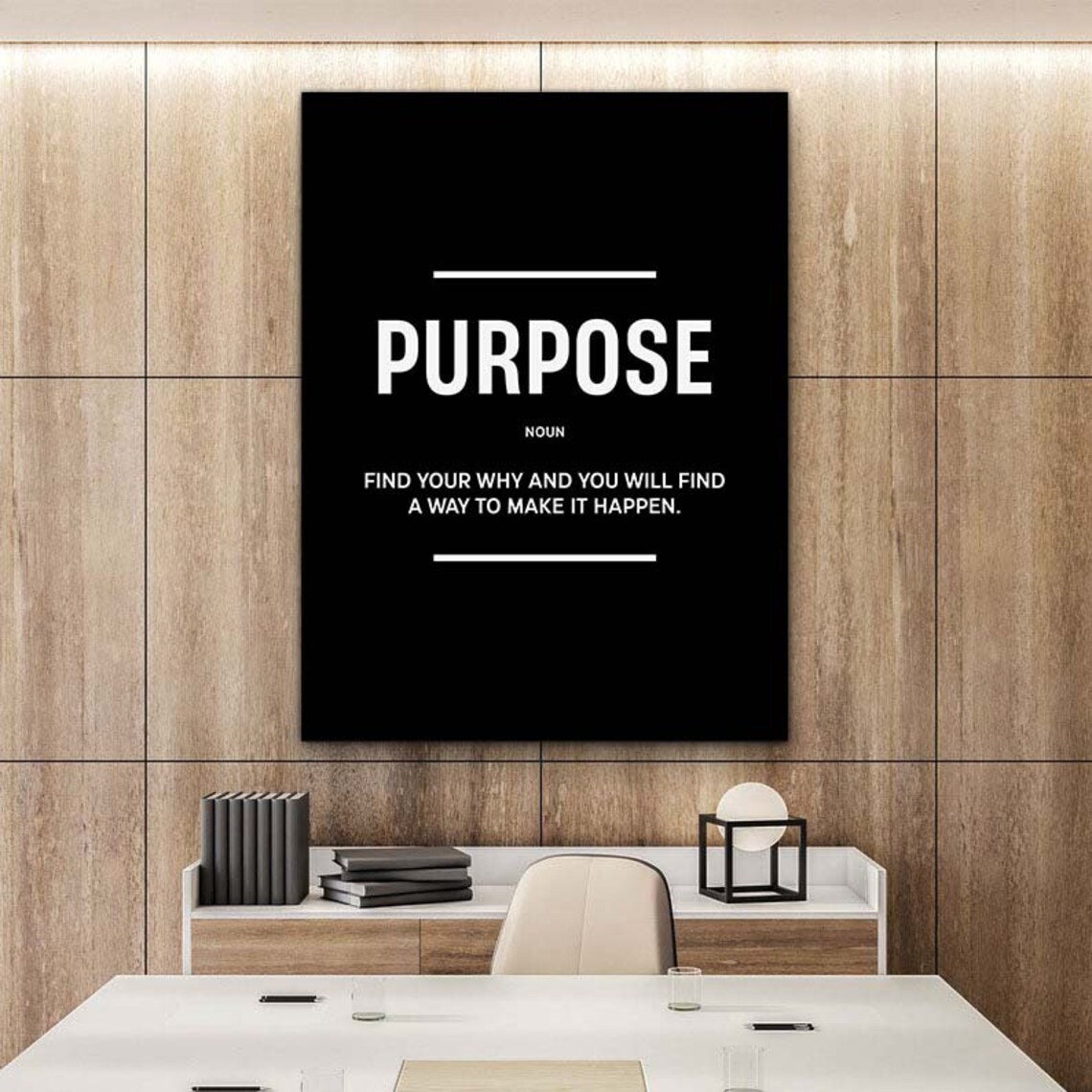 Purpose Definition Poster Inspirational Canvas for Office Wall Art ...