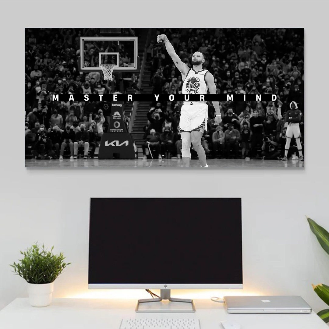 Steph Curry Wall Art Motivational Poster Master Your Mind Quote for ...