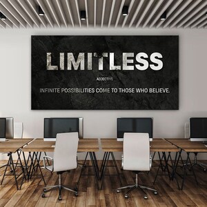 Limitless Definition Print Motivational Wall Art for Office Decor ...