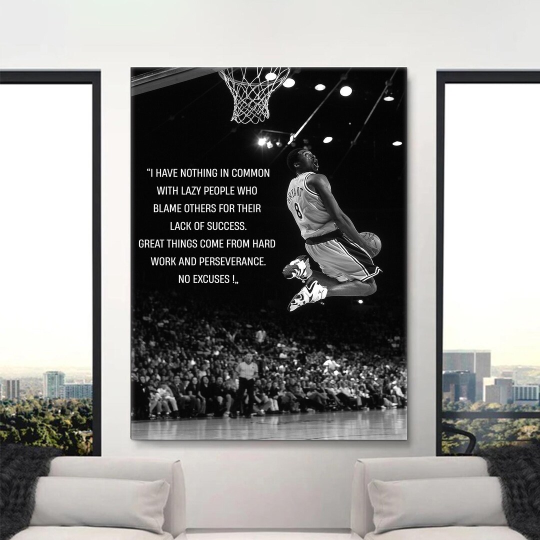 Kobe Bryant Poster Motivational Quote Wall Art for Office Decor ...