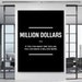 Million Dollars Poster Motivational Definition Canvas for Office Wall ...