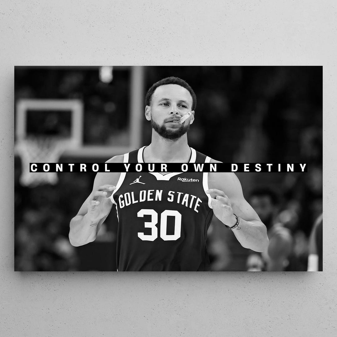 Steph Curry Poster Inspirational Wall Art Success Mindset Quote Canvas ...