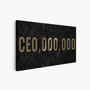 CEO Poster Inspirational Wall Art for Office Decor Boss Canvas Gifts ...