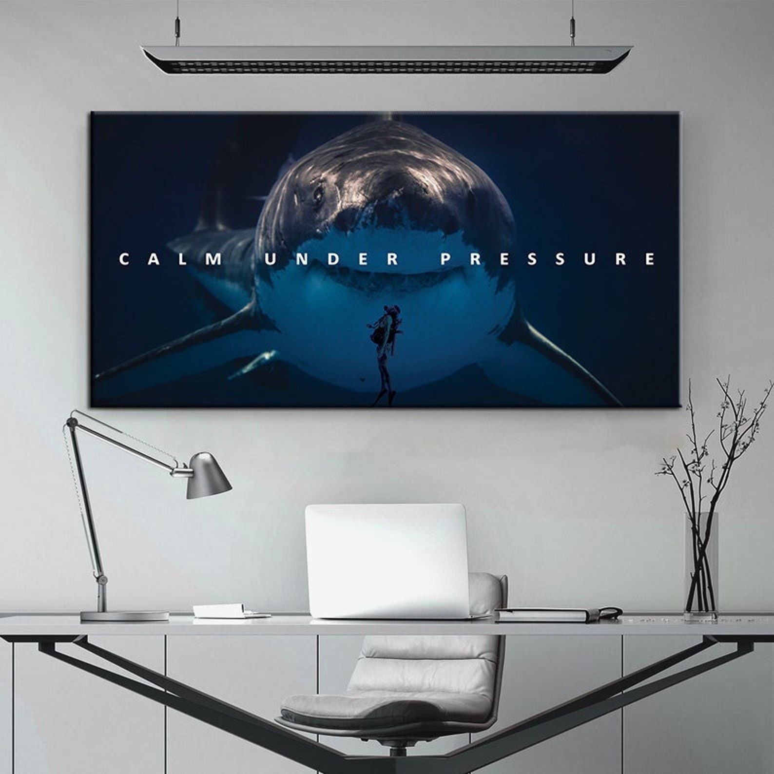 Calm Under Pressure Inspirational Wall Art Office Decor Modern - Etsy
