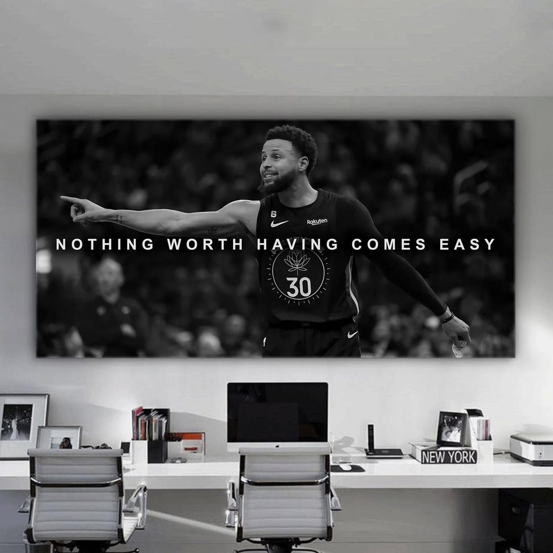Steph Curry Poster Motivational Wall Art for Boys Dorm Room Decor ...